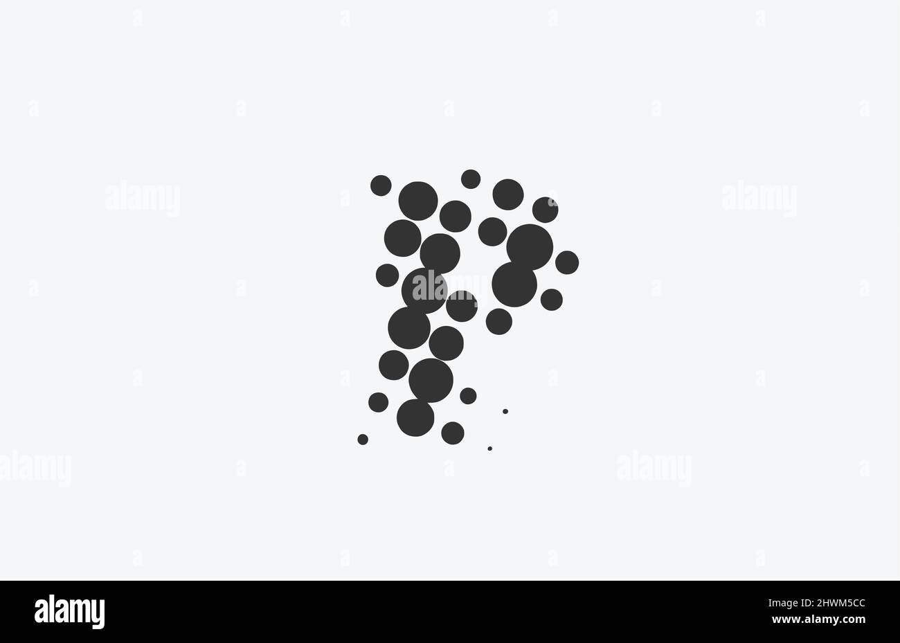 P dotted alphabet letter logo icon design. Creative template for ...