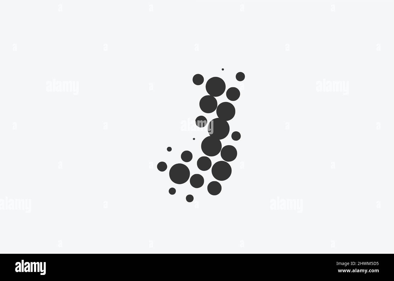 J dotted alphabet letter logo icon design. Creative template for ...