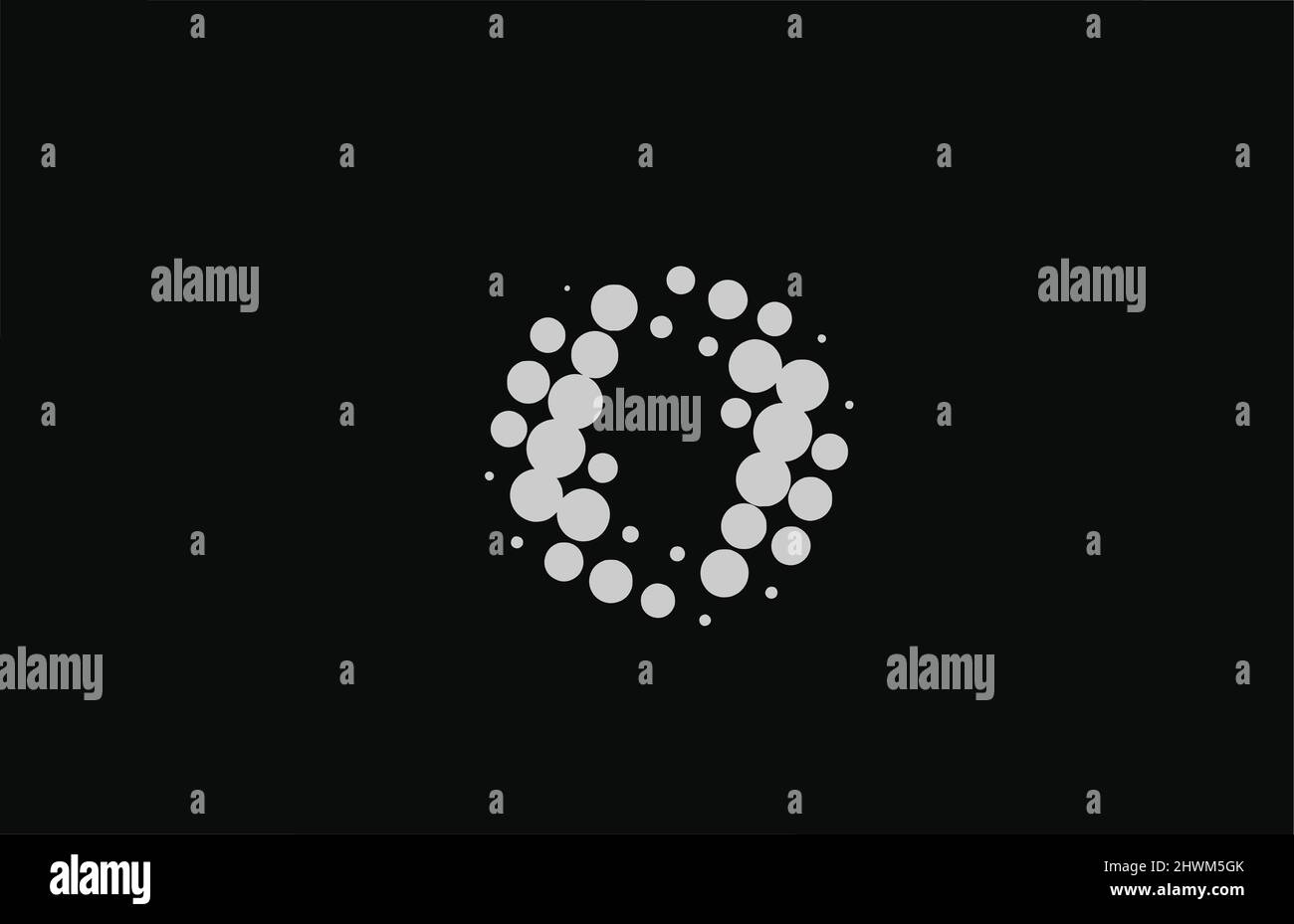 dotted O alphabet letter logo icon design. Creative template for ...