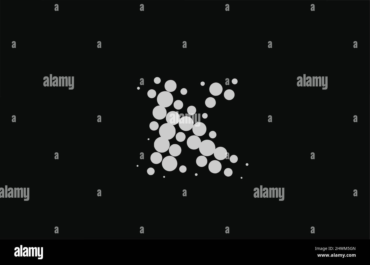 dotted K alphabet letter logo icon design. Creative template for ...