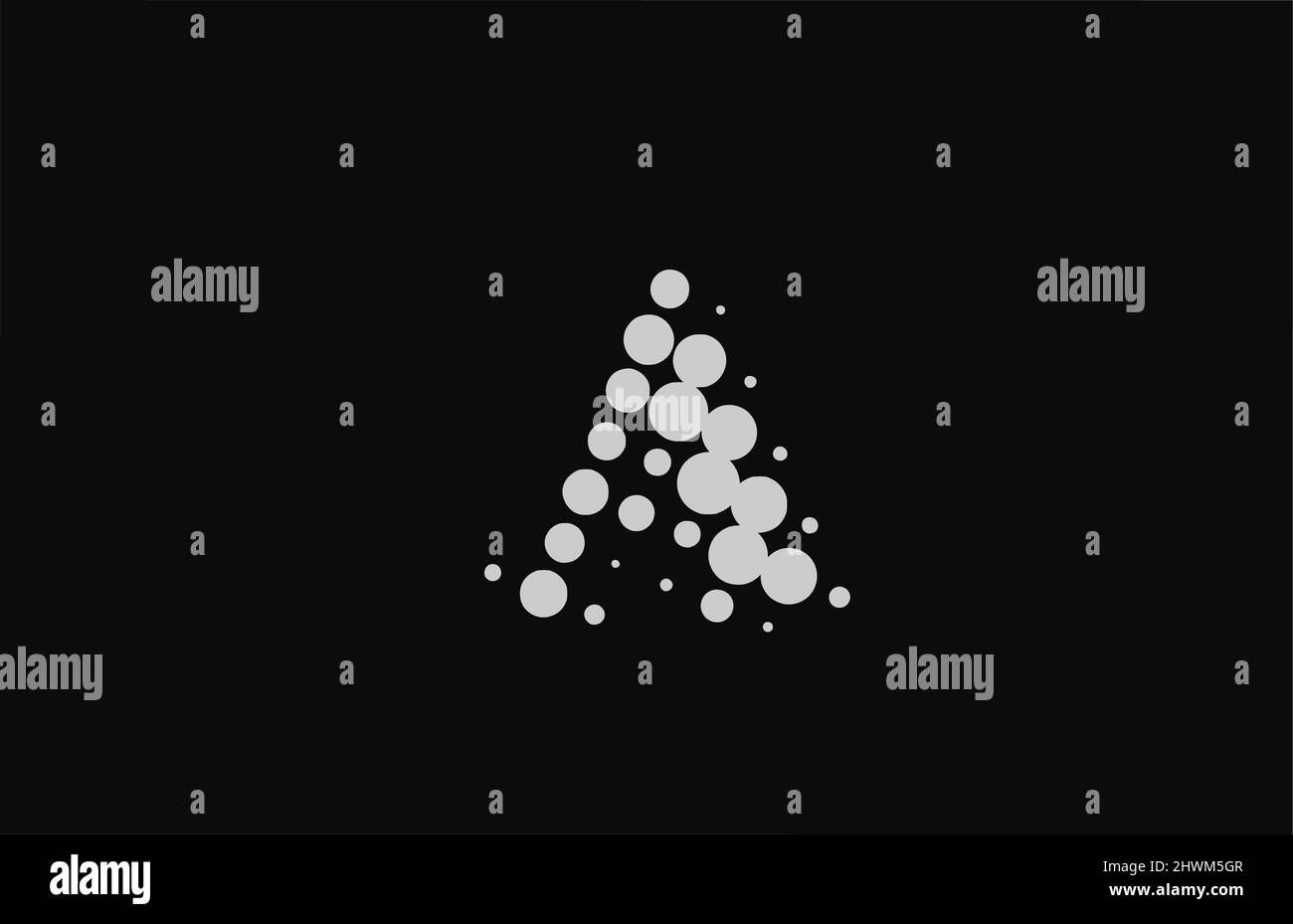 dotted A alphabet letter logo icon design. Creative template for ...