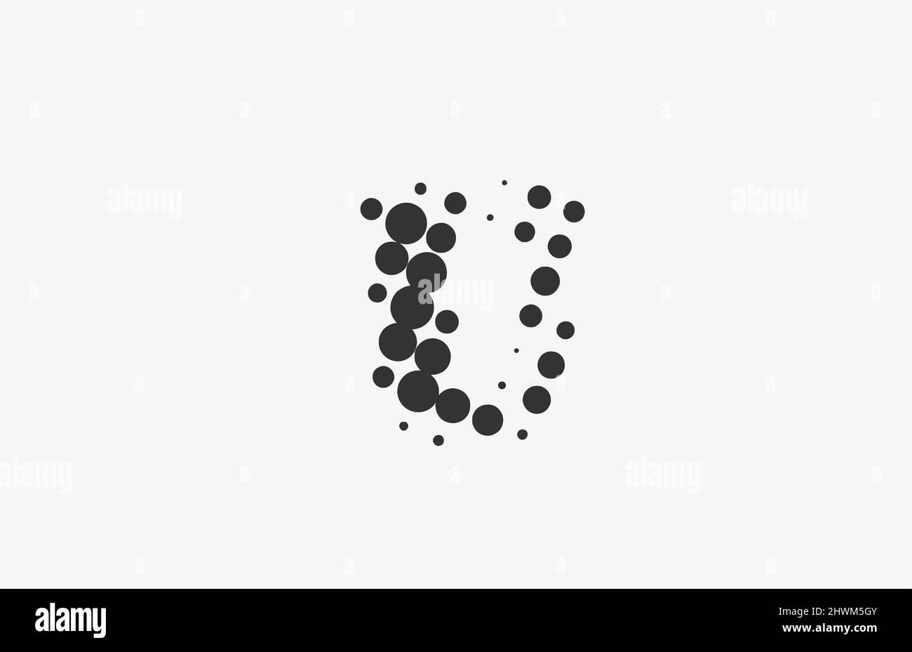 U dotted alphabet letter logo icon design. Creative template for ...