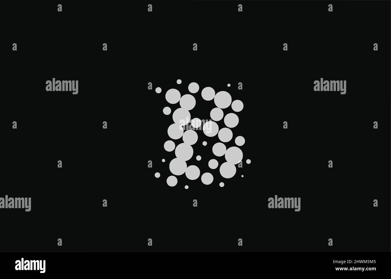 dotted B alphabet letter logo icon design. Creative template for ...