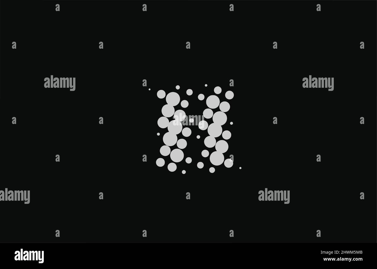 dotted H alphabet letter logo icon design. Creative template for ...