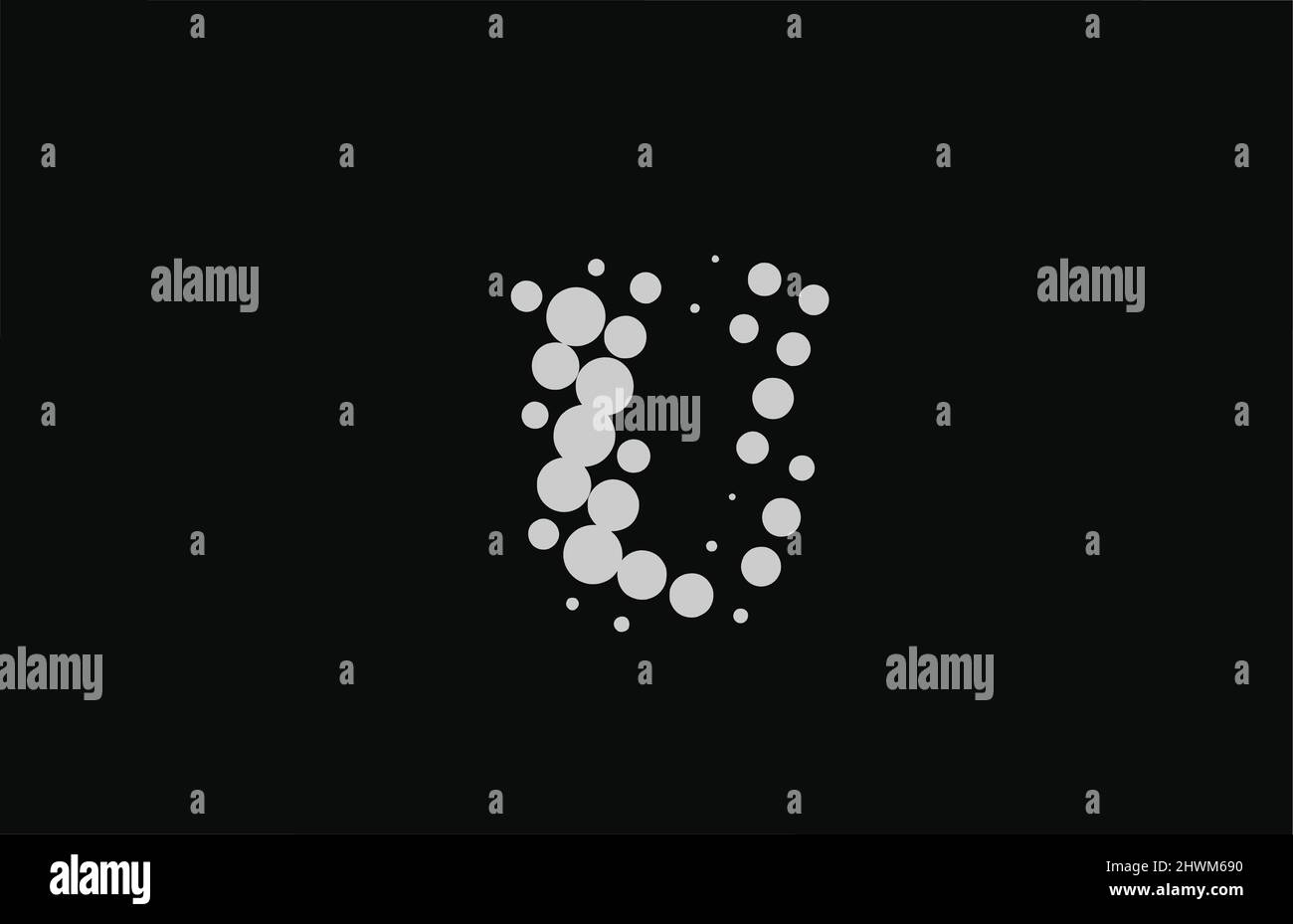 dotted U alphabet letter logo icon design. Creative template for ...