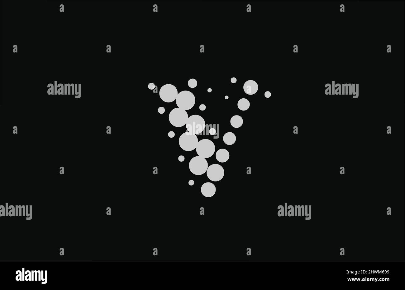 dotted V alphabet letter logo icon design. Creative template for ...