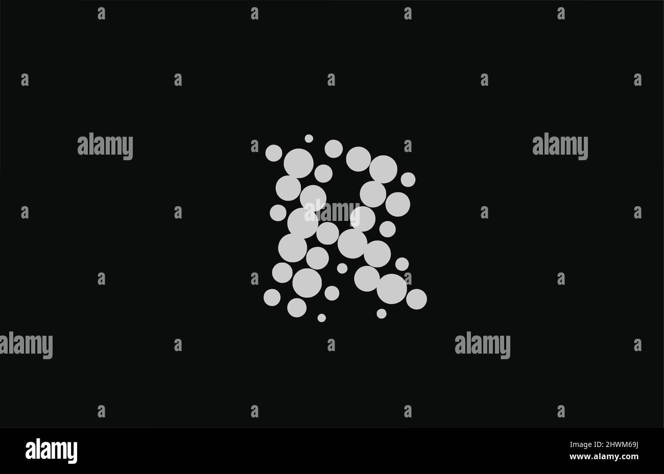 dotted R alphabet letter logo icon design. Creative template for ...