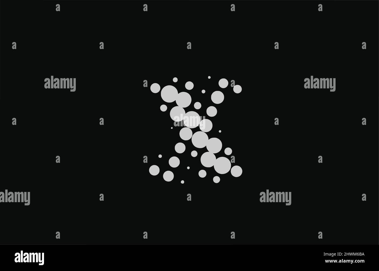 dotted X alphabet letter logo icon design. Creative template for ...