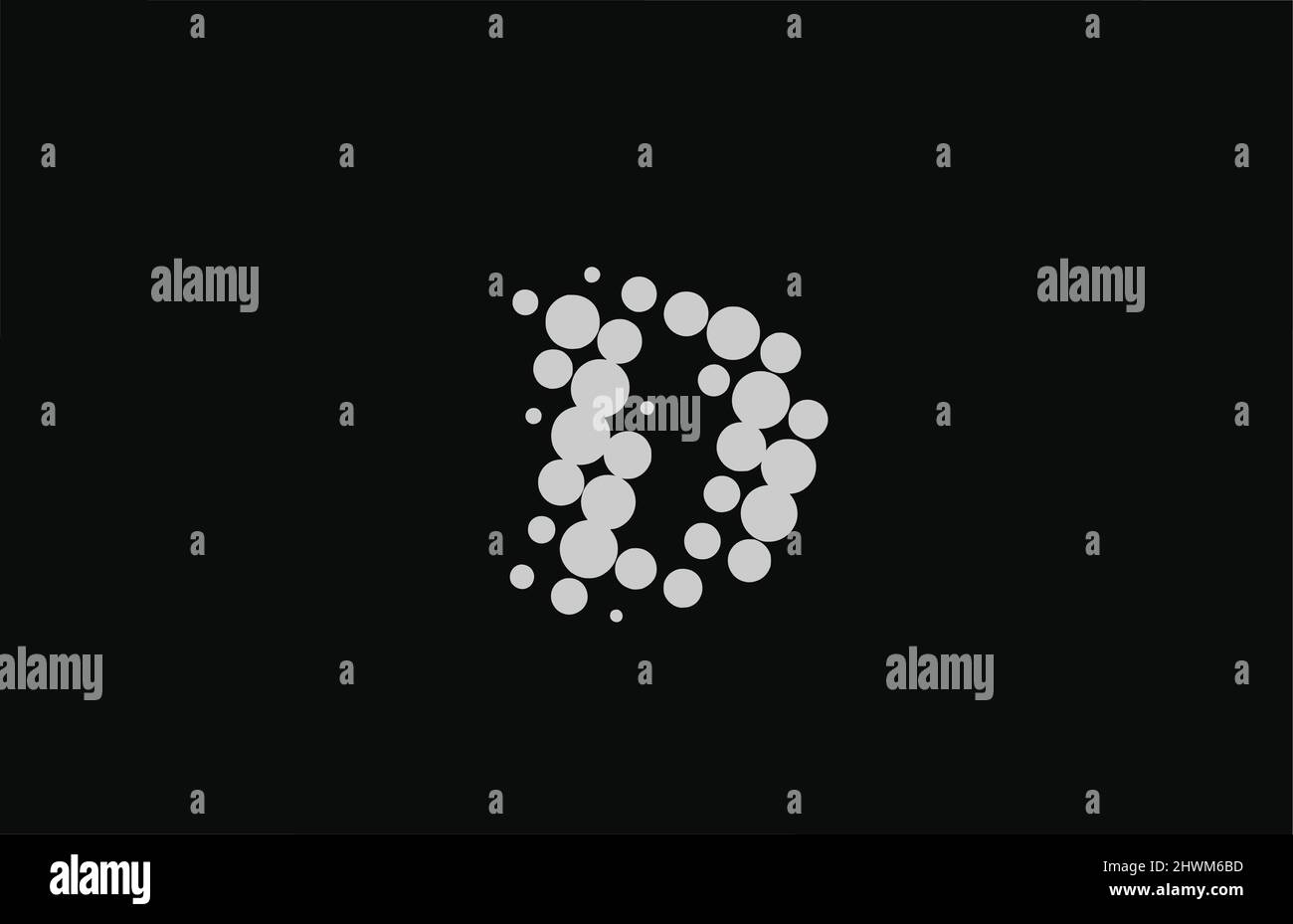 dotted D alphabet letter logo icon design. Creative template for ...