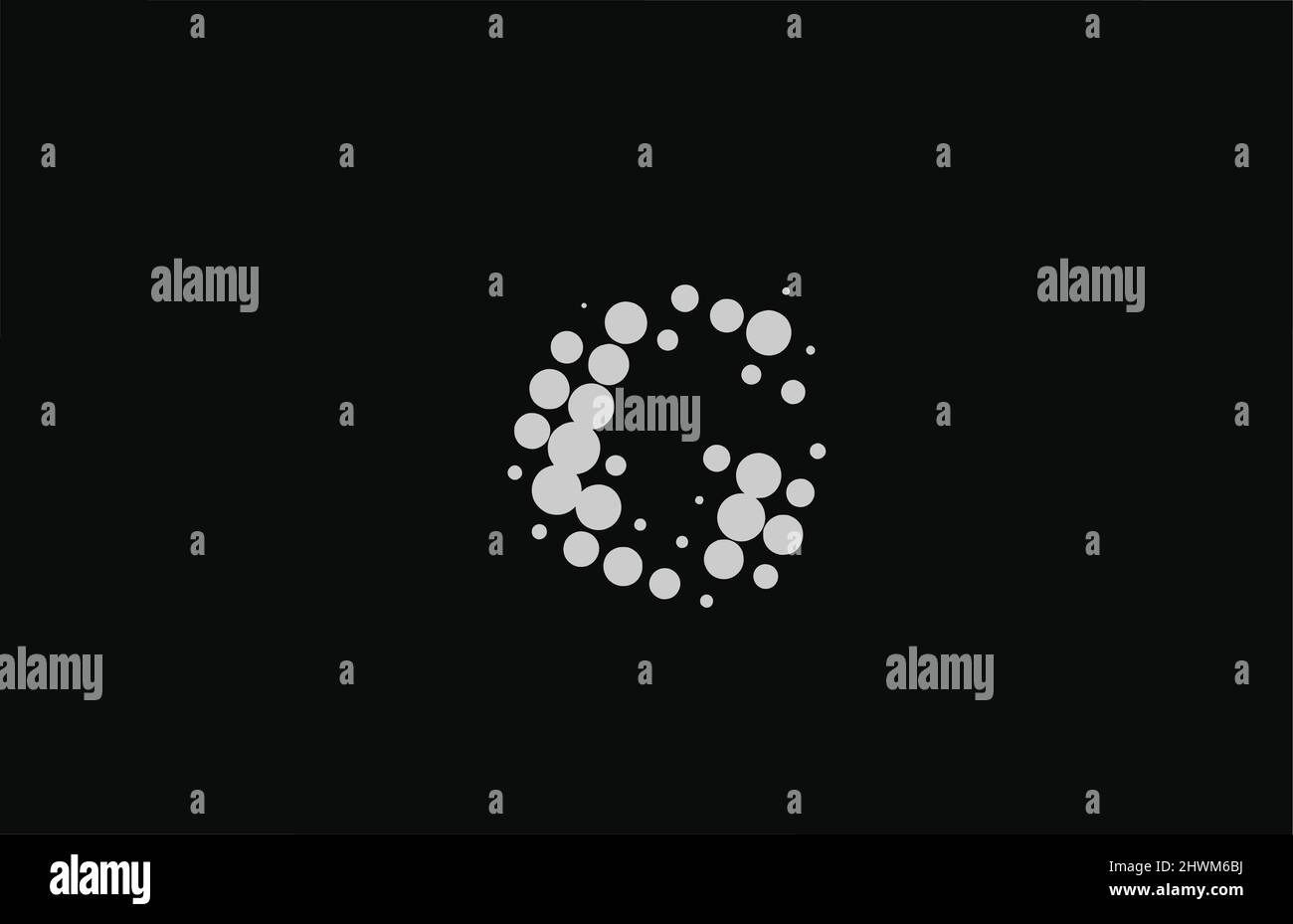 dotted G alphabet letter logo icon design. Creative template for ...