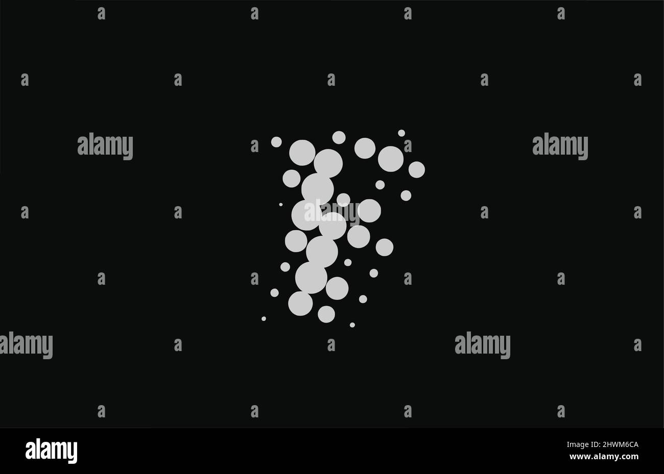 dotted F alphabet letter logo icon design. Creative template for ...