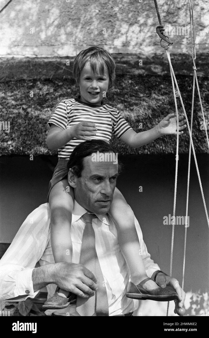 Jeremy Thorpe with his four year old son Rupert, pictured at his ...