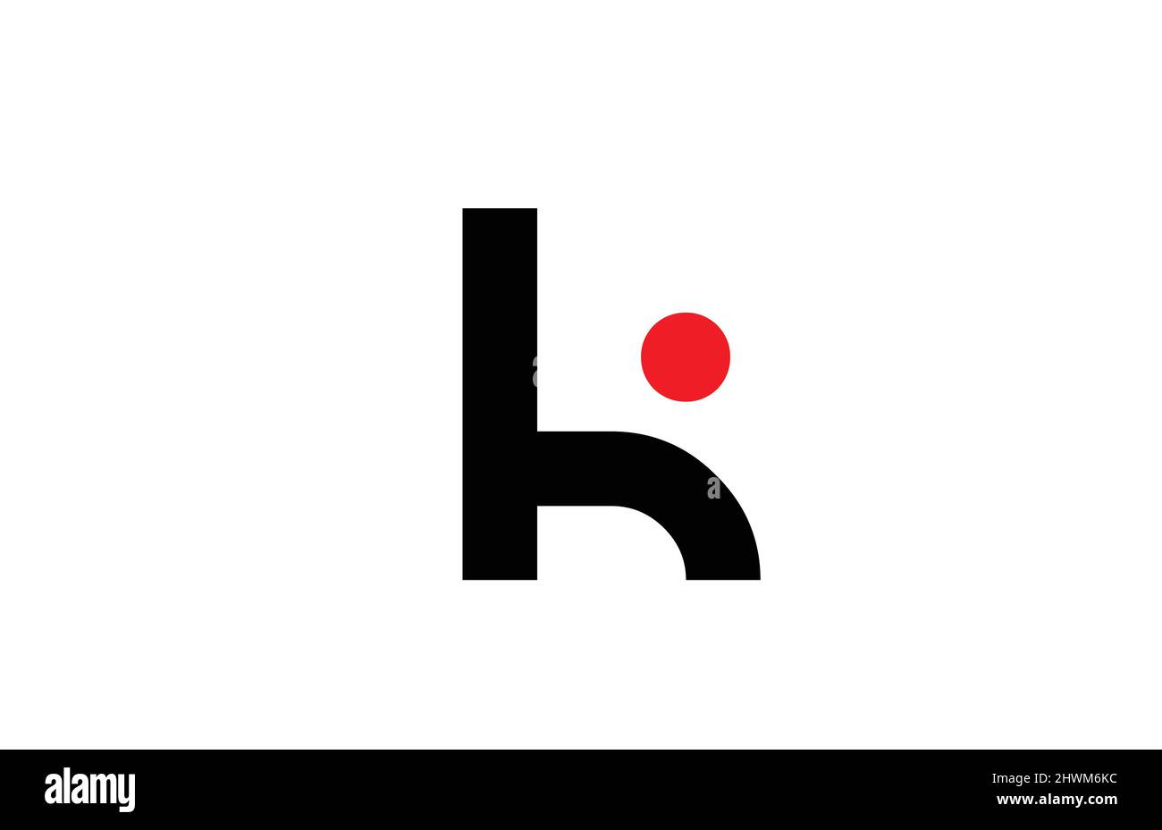 black white K alphabet letter logo icon design. Creative template for ...