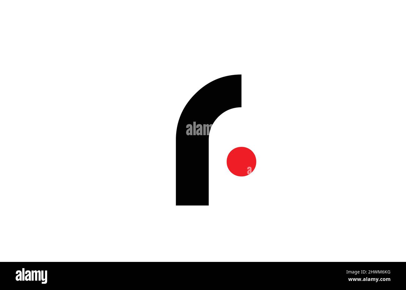 black white R alphabet letter logo icon design. Creative template for ...