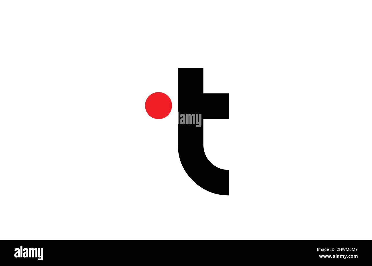 black white T alphabet letter logo icon design. Creative template for ...