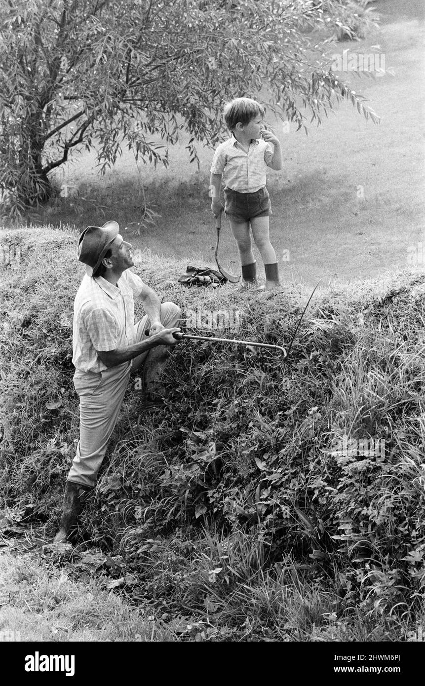 Jeremy Thorpe holidaying at home at his thatched cottage near Cobbaton ...