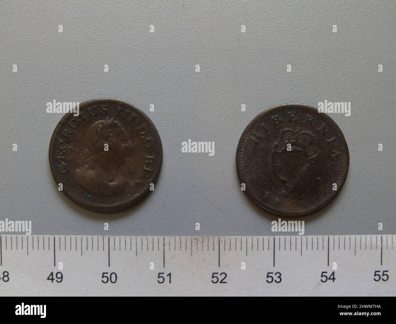 1 Farthing of George III, King of Great Britain from London. Ruler ...