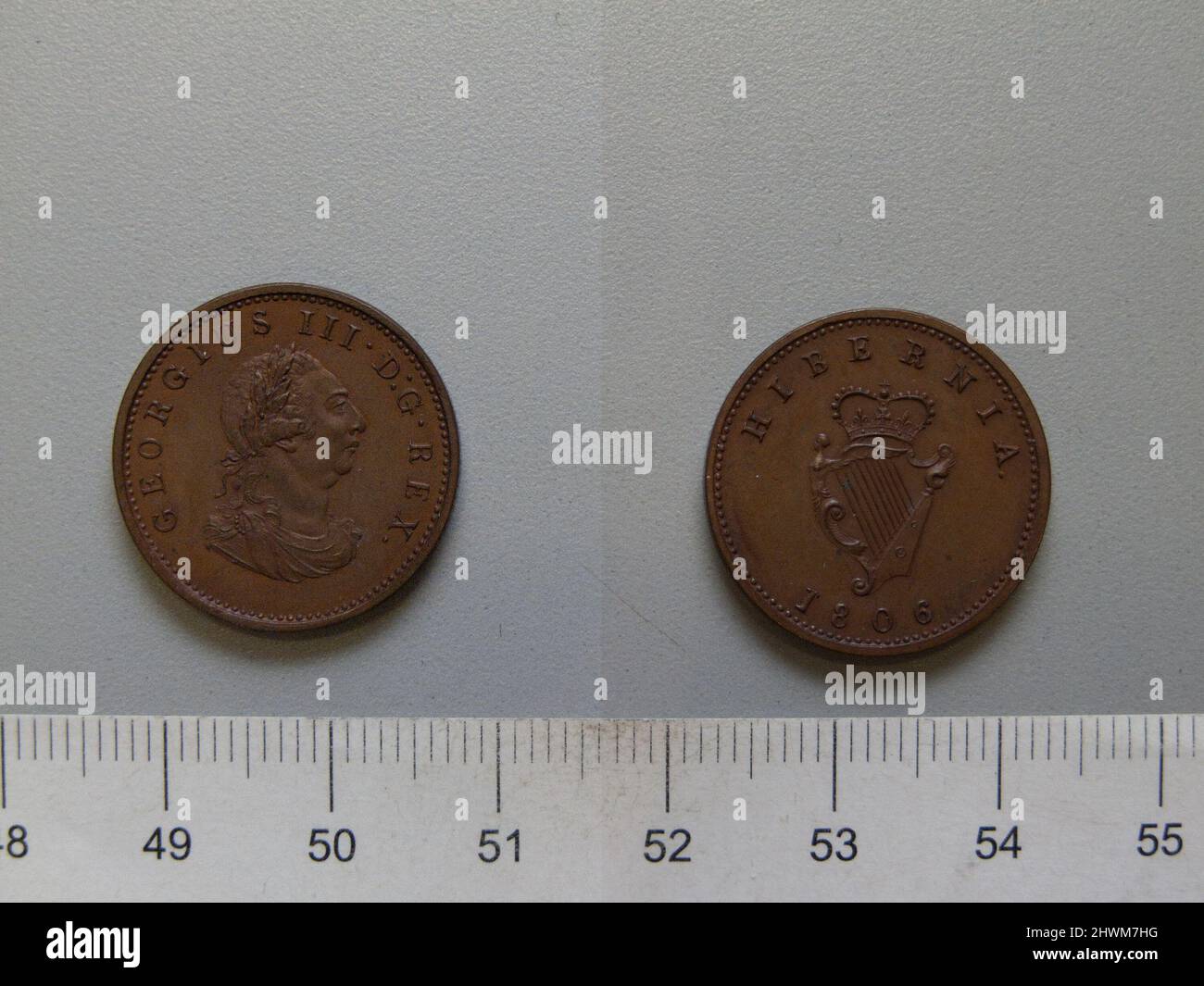 1 Farthing of George III, King of Great Britain from London. Ruler ...