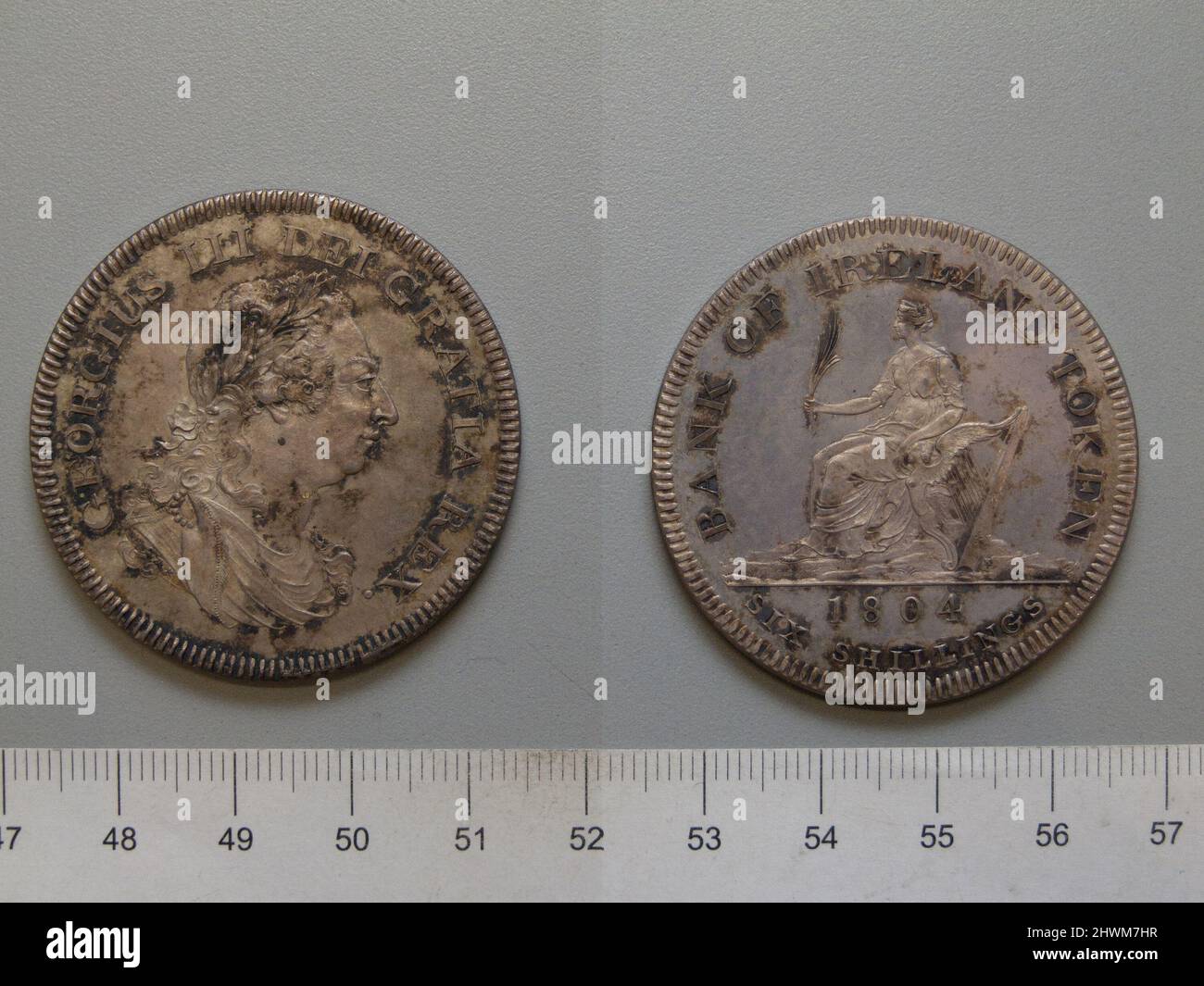 6 Shillings of George III, King of Great Britain from London. Ruler ...