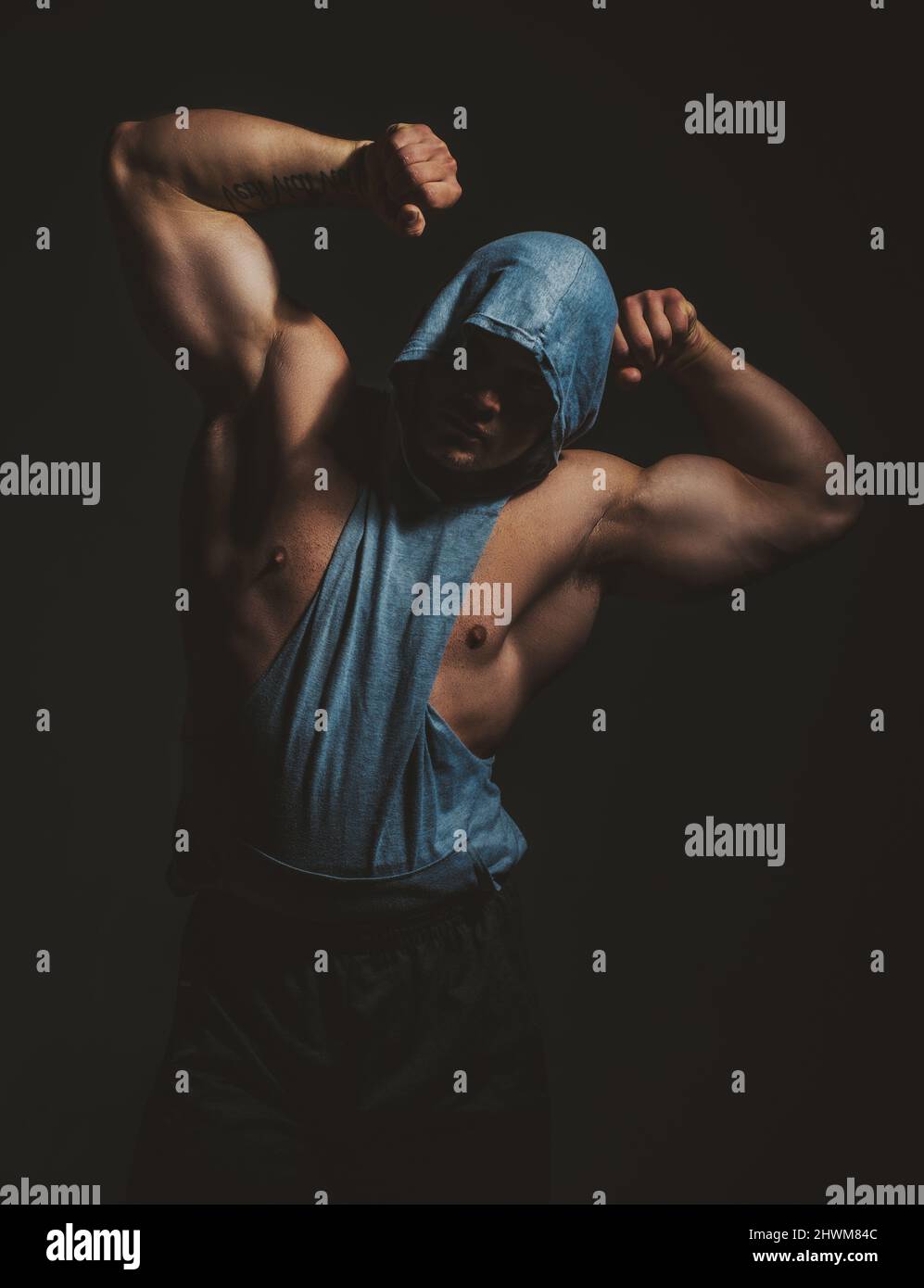 Brutal man, handsome male model, concept of men power and strong ...