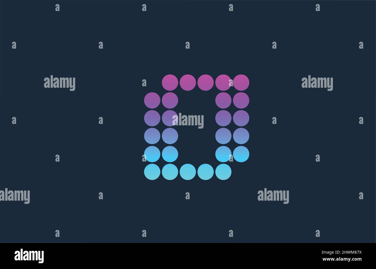 dot O pink blue alphabet letter logo icon design. Creative template for ...