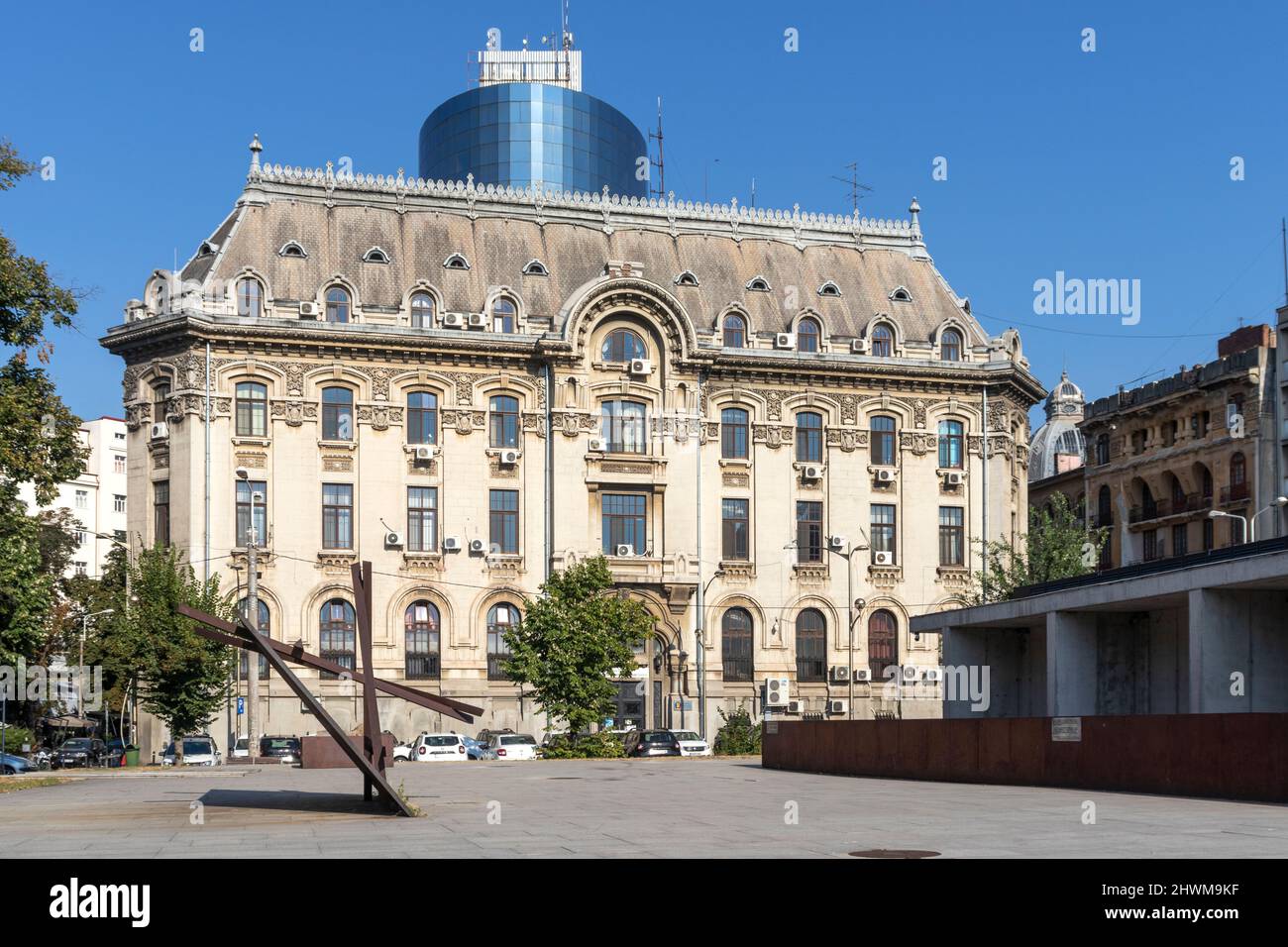 BUCHAREST, ROMANIA - AUGUST 16, 2021: Holocaust Memorial at the center ...