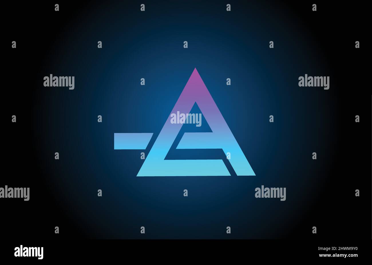 A blue alphabet letter logo icon with line design. Creative template ...