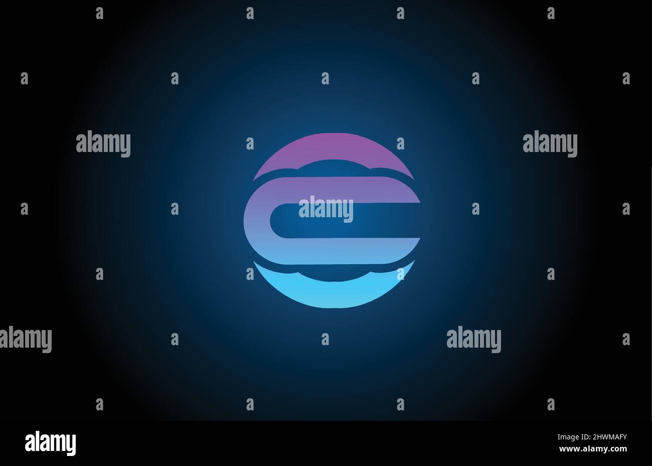 O blue alphabet letter logo icon with line design. Creative template ...