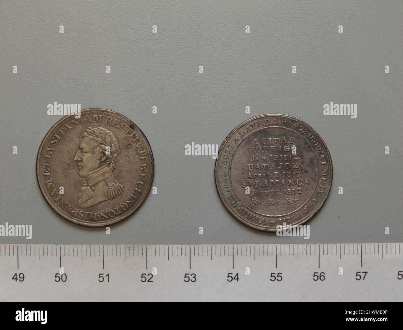 Halfpenny Token of Wellington Battle. Mint: Birmingham Mint, England ...
