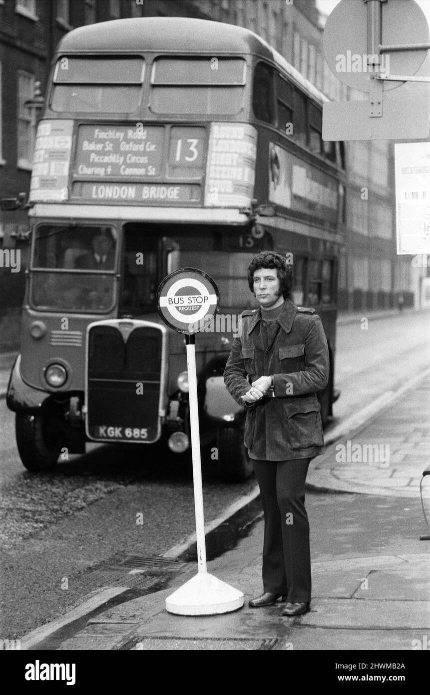 Singer Tom Jones filming a TV special today called "The London Bridge ...