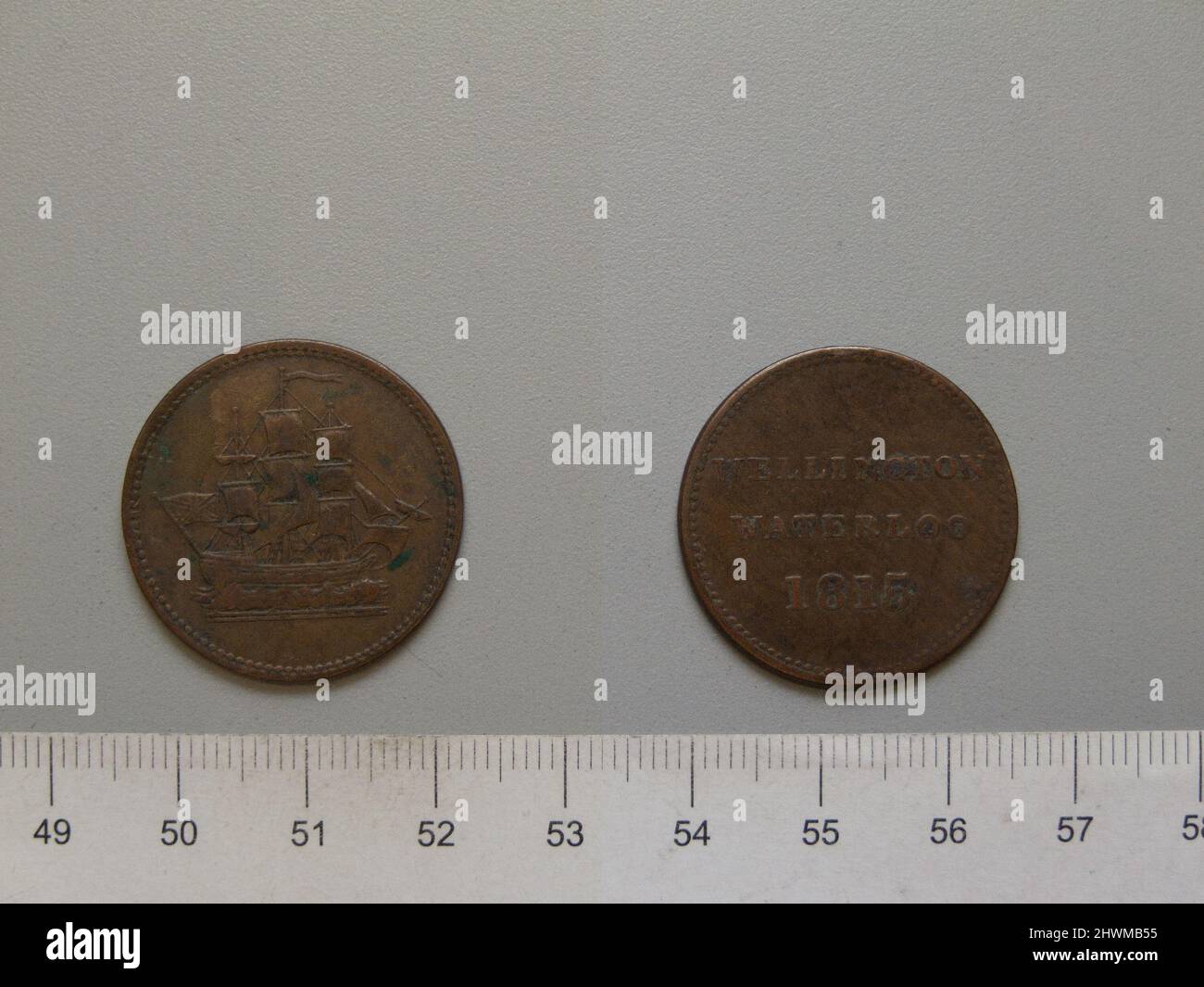 Token of Ship/Commerce. Mint: Birmingham Mint, England Artist: Thomas ...