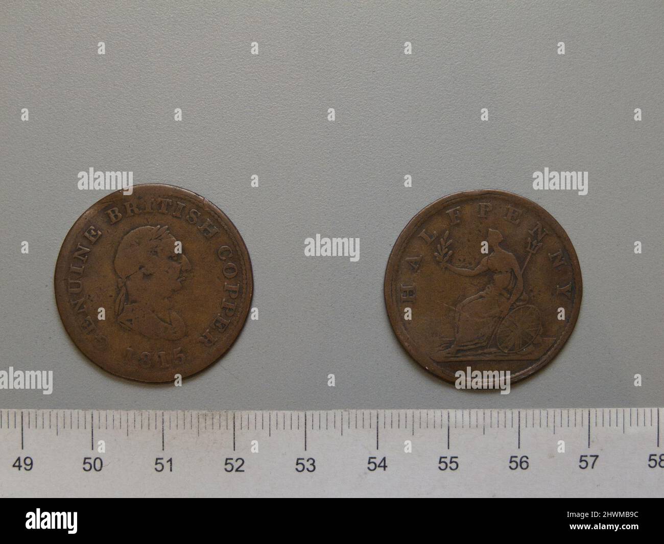 “Genuine British Copper” Halfpenny Token from Nova Scotia. Subject ...