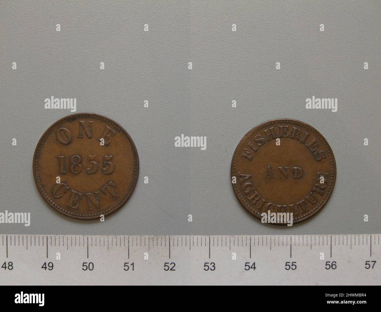 1 Cent Token from Prince Edward Island. Artist: James Duncan, Canadian ...