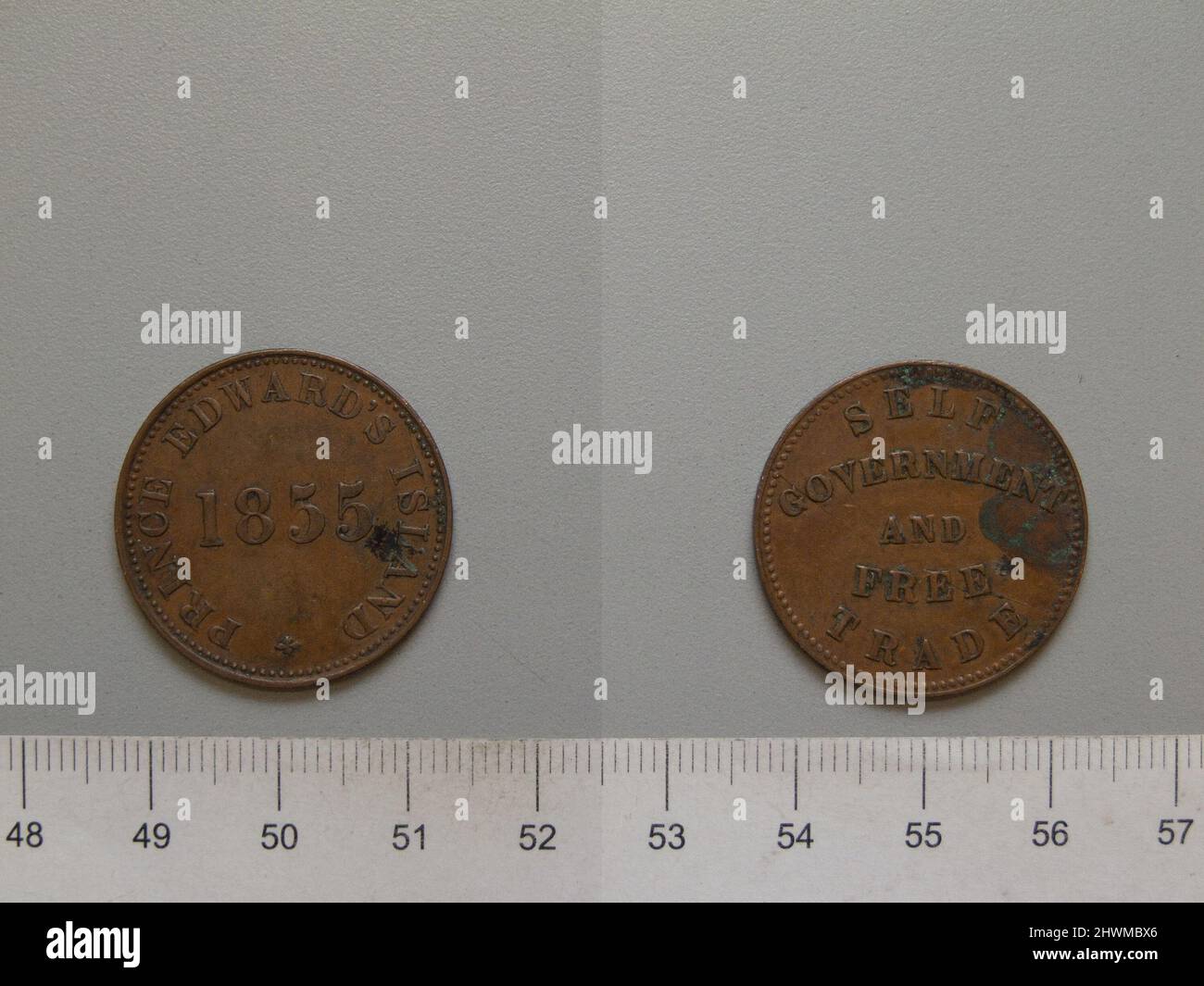 1 Cent Token from Prince Edward Island. Mint: London Stock Photo - Alamy