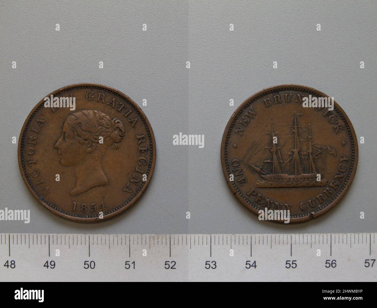 1 Cent Token from New Brunswick. Subject: Victoria, Queen of Great ...