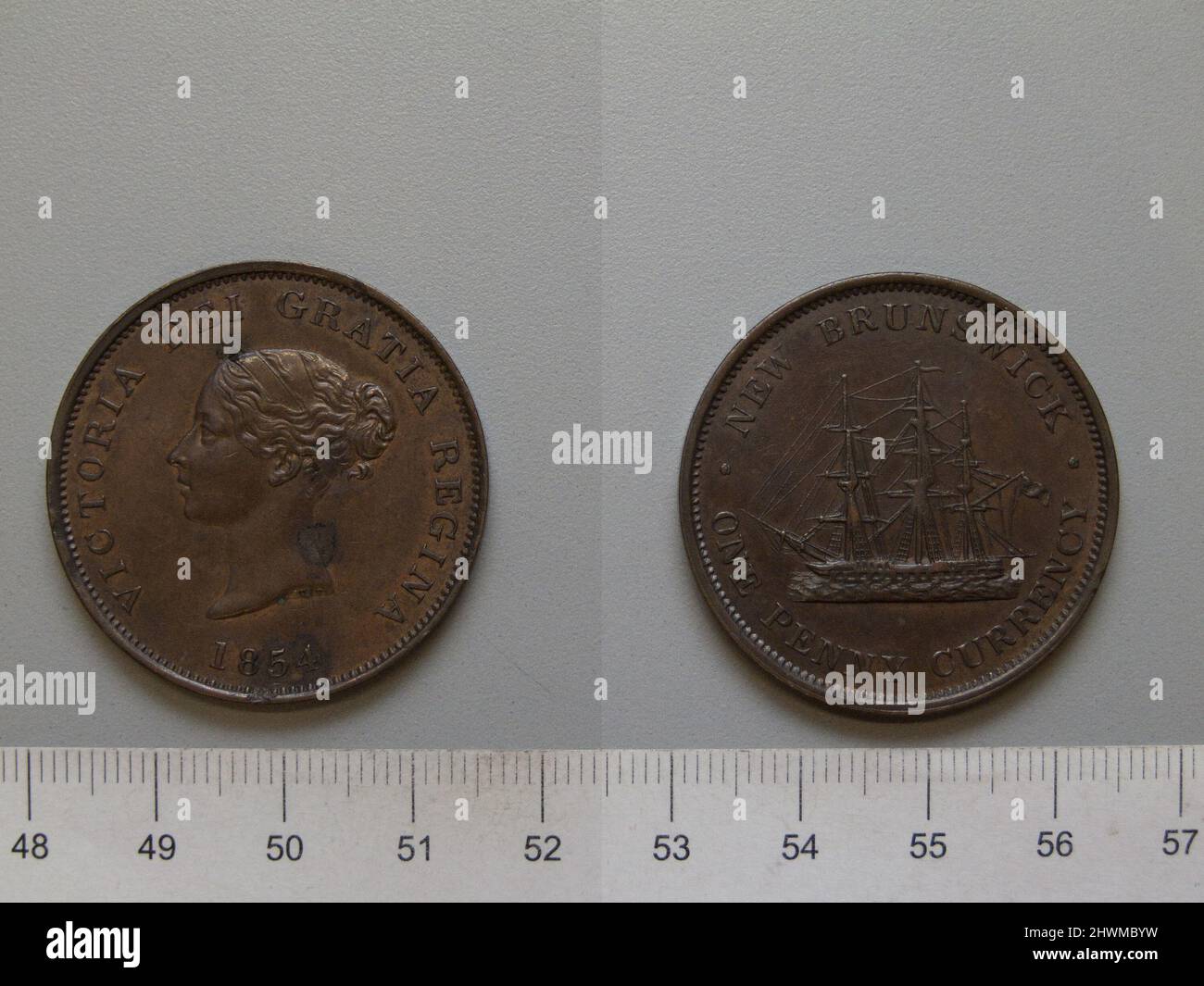 1 Cent Token from New Brunswick. Subject: Victoria, Queen of Great ...