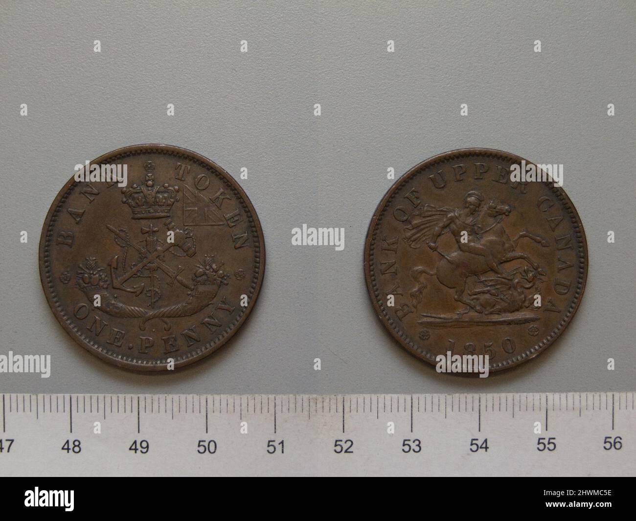 1 Cent Token from Upper Canada. Mint: Royal Mint, London Artist: Rowe ...