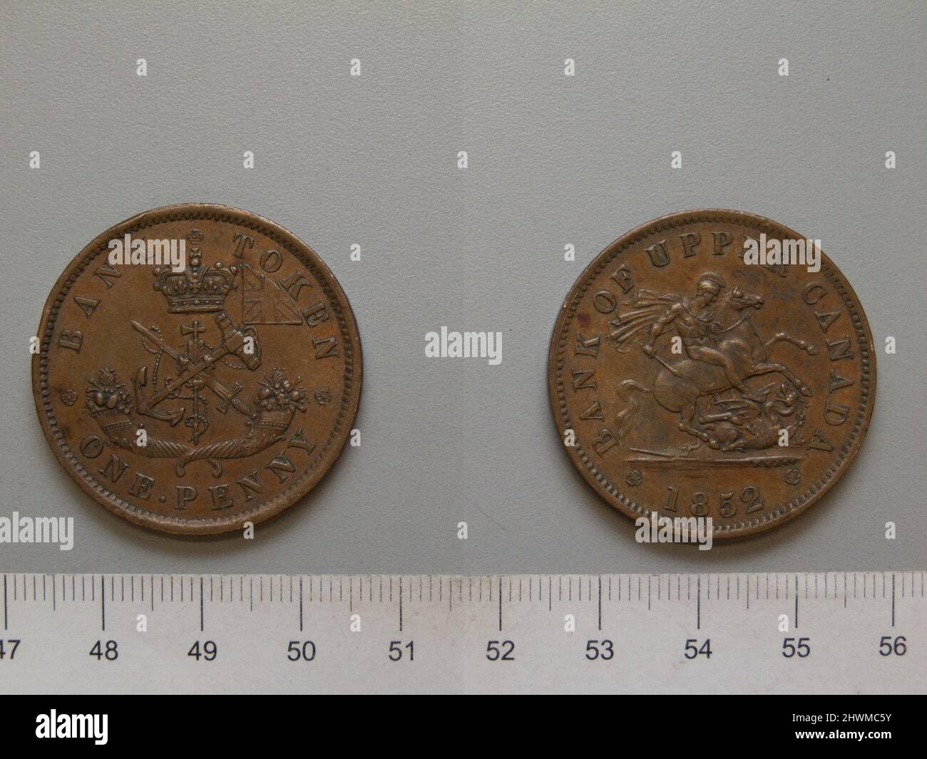 1 Cent Token from Upper Canada. Artist: Royal Mint, London Stock Photo ...