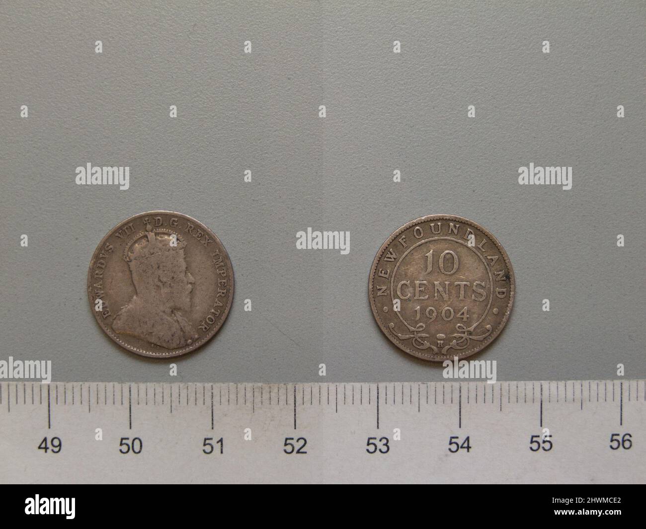 10 Cents of Edward VII, King of Great Britain from Birmingham. Ruler ...
