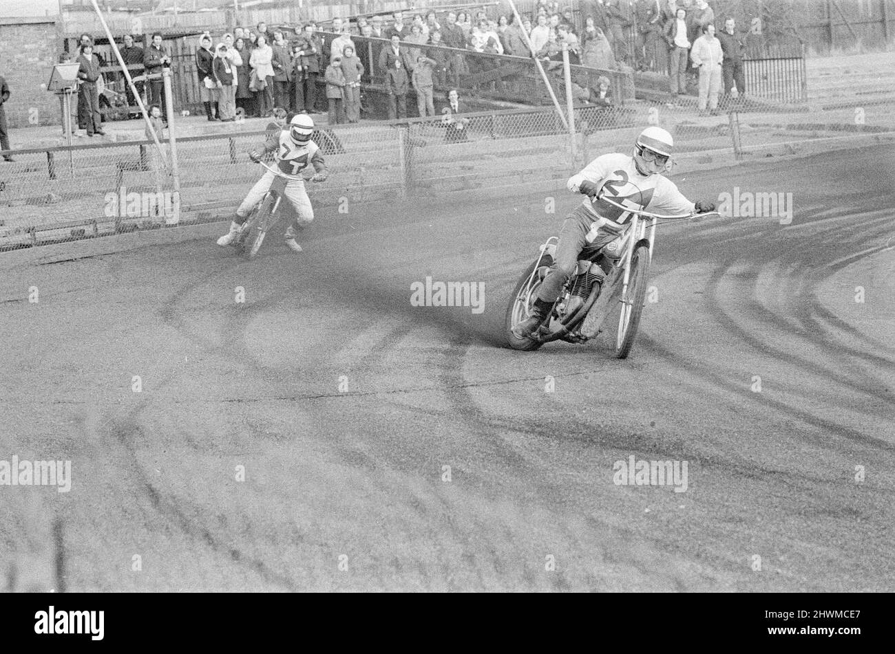 Speedway at Cleveland Park Stadium, Middlesbrough, Circa 1972 Stock ...