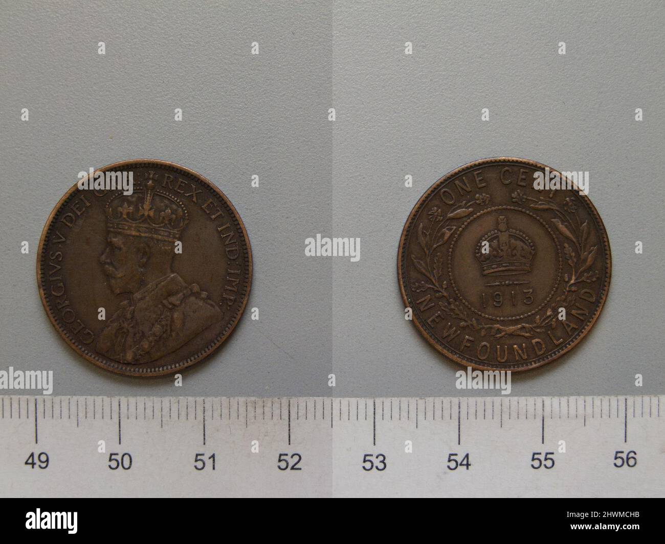 Large Cent Token Depicting King George V from Newfoundland. Subject ...