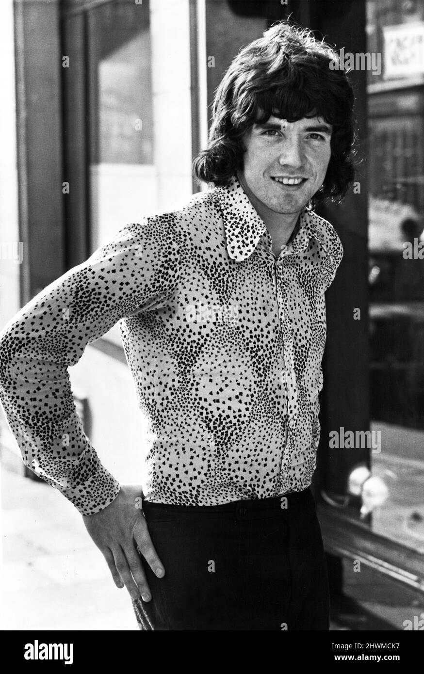 Tottenham Hotspur football player Joe Kinnear poses wearing patterned ...