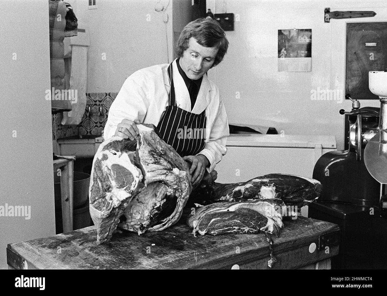 Butchers, Middlesbrough, Circa 1973 Stock Photo - Alamy