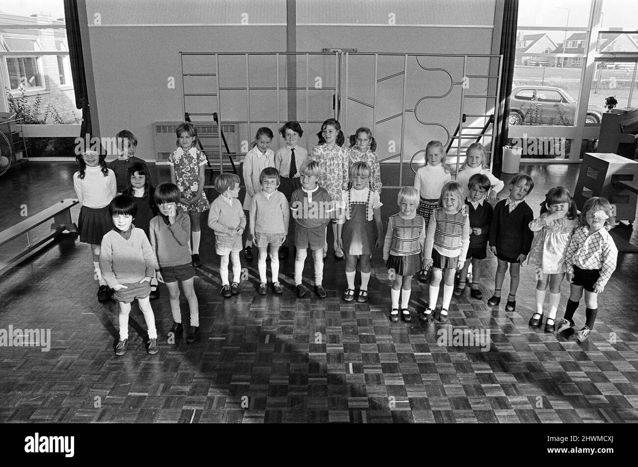 Eleven sets of twins at Bader School. 1973 Stock Photo - Alamy