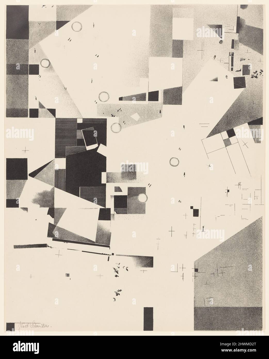 Untitled, no. 1 of 6 from the portfolio Merz 3. Kurt Schwitters 6 ...
