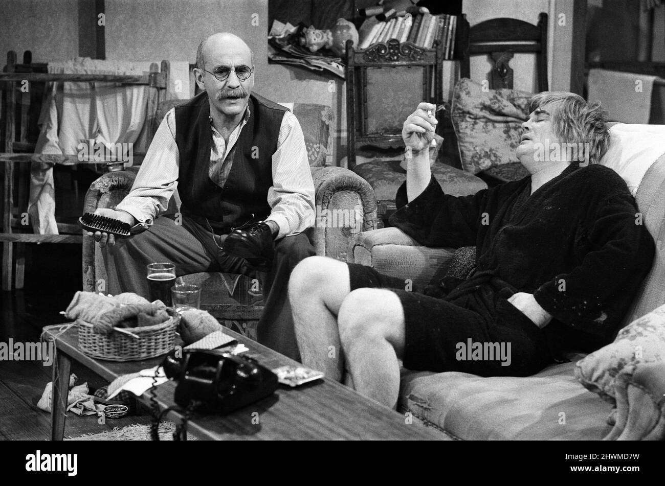 Rehearsals for a Christmas special of "Till Death Us Do Part". Pictured ...