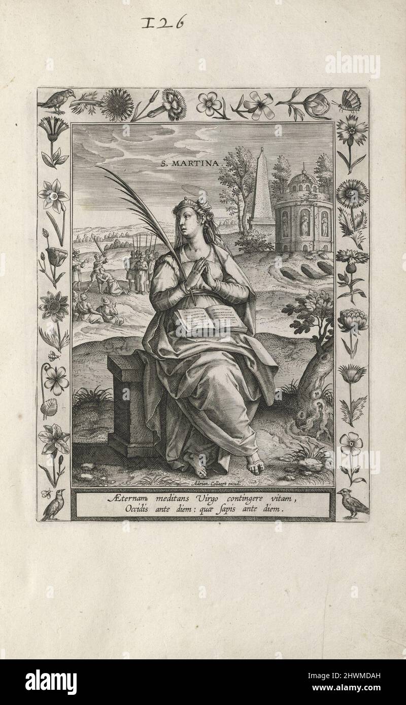 Saint Martina, 1 of 25 plates from the series Martyrologium Sanctarum ...