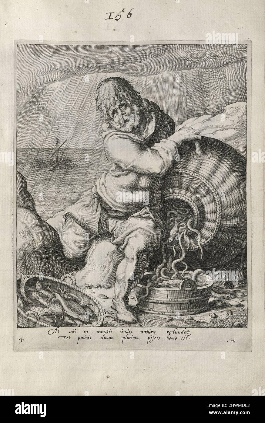 Phlegmaticus (Water), plate 4 of 4 prints from the series The Four ...