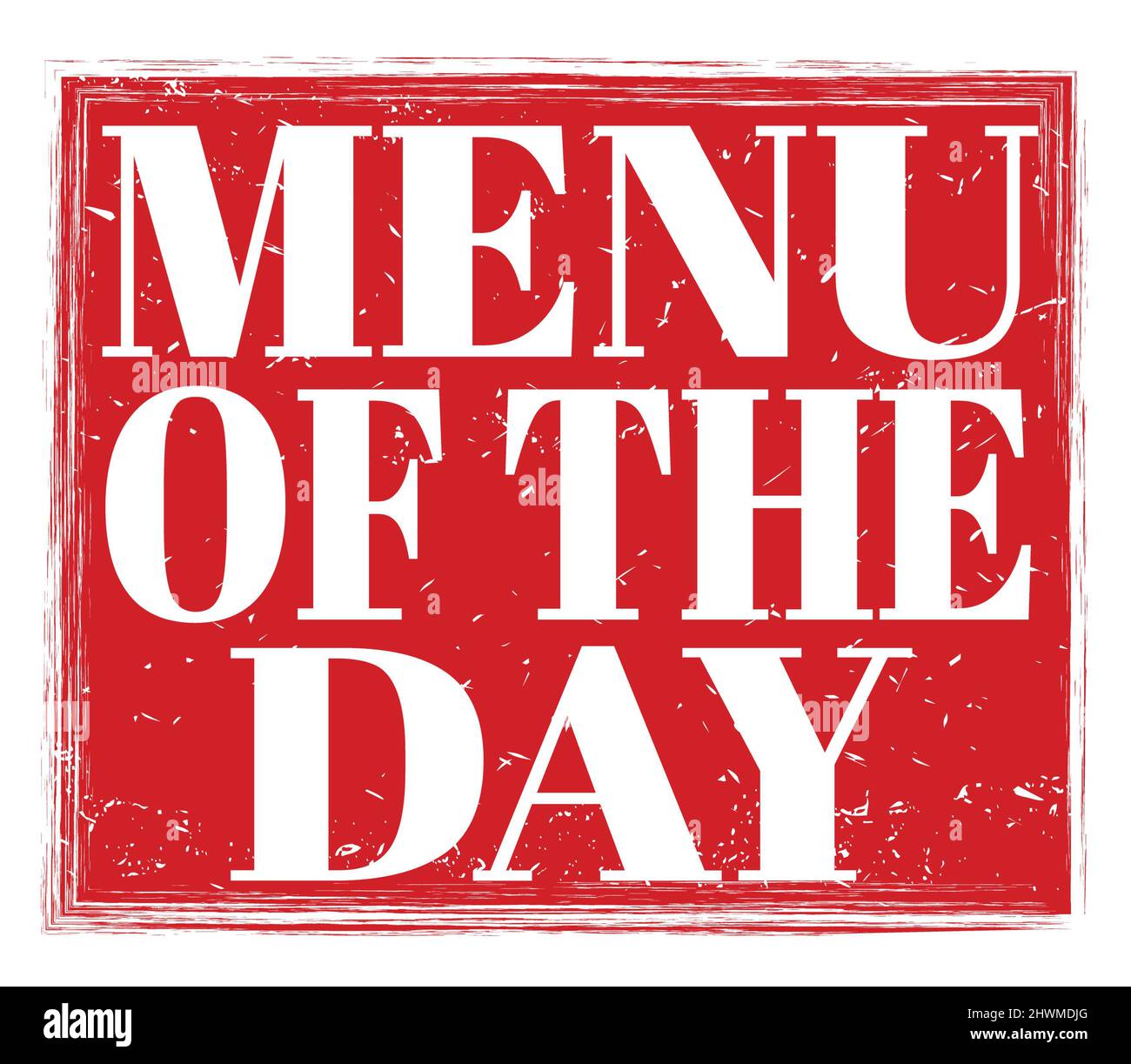 Menu of the day stamp hi-res stock photography and images - Alamy