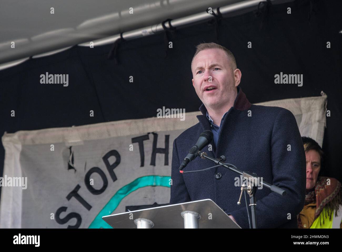 London, UK. 6th Mar 2022. Sinn Féin MP for South Down Chris Hazzard ...